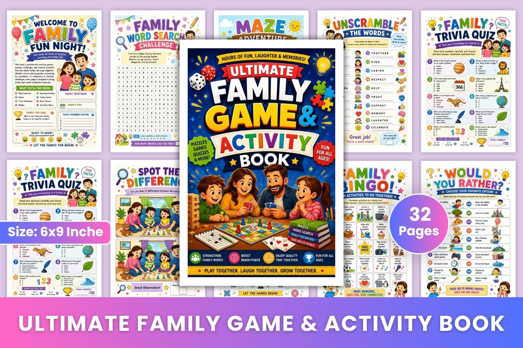 Ultimate Family Game & Activity Book Graphic by KDPMart · Creative Fabrica