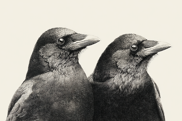 Vintage Raven Bird Illustration Graphic by TheDesignerDesigne ...