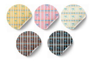 Vintage Ribbon Plaid Seamless Patterns Graphic by Miss Scarlett Studio ...