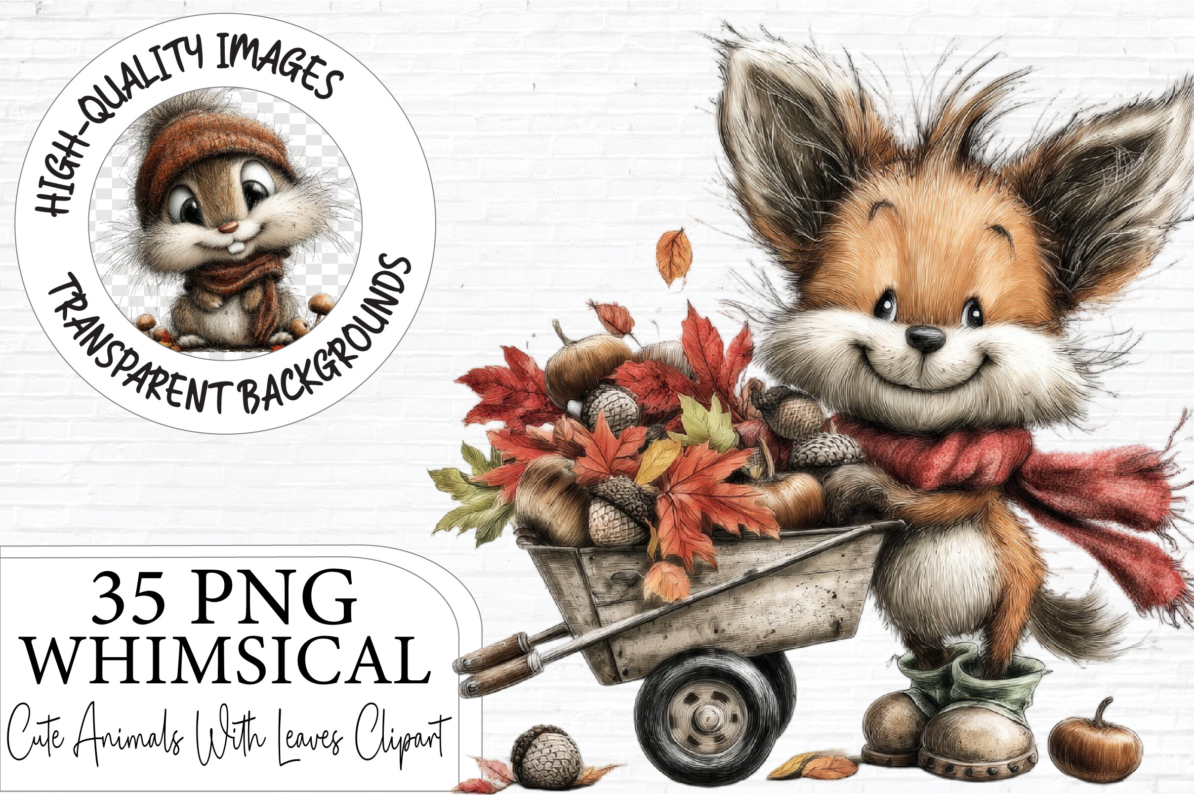 Whimsical Animals with Leaves PNG Graphic by Artoya · Creative Fabrica