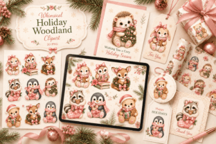 Whimsical Holiday Woodland Clipart PNG Graphic by Hassas Arts ...