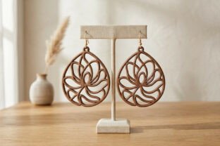 7 Floral Earrings Laser Cut SVG Bundle · Creative Fabrica