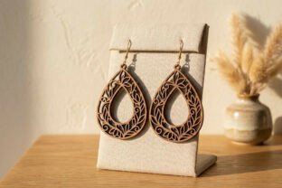 7 Floral Earrings Laser Cut SVG Bundle · Creative Fabrica