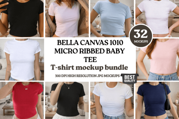 Bella Canvas 1010 Baby Tee Mockup Bundle Graphic by Mockup Lofty ...