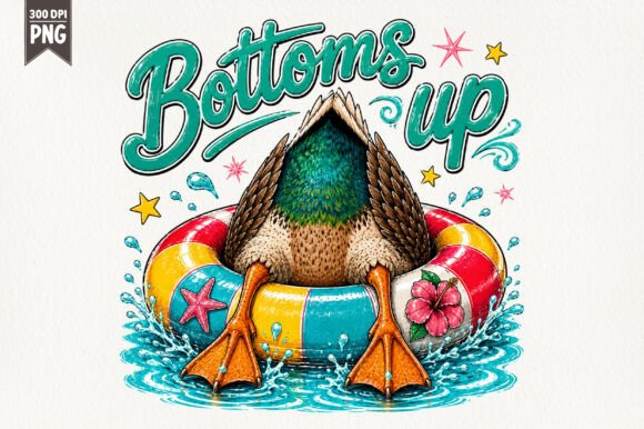 Bottoms Up PNG, Preppy Summer Duck PNG Graphic by Breezy.Lane ...