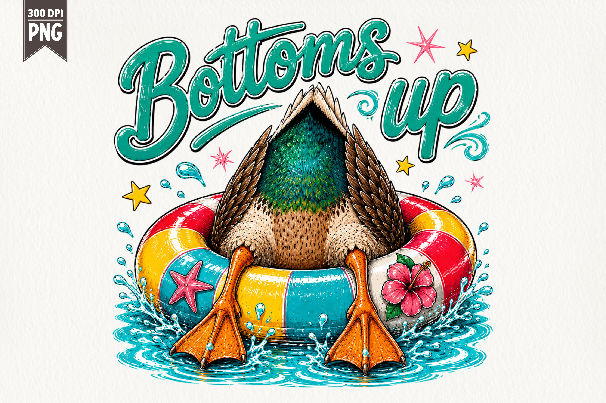 Bottoms Up PNG, Preppy Summer Duck PNG Graphic by Breezy.Lane ...