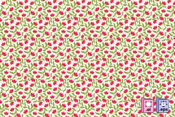 Charming Pink Tulip Pattern Graphic by Miss Chatz · Creative Fabrica