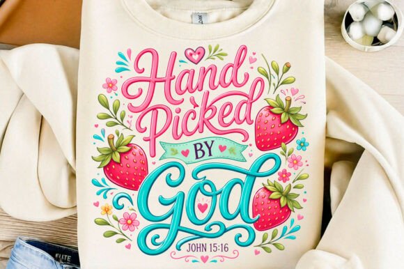 Christian Strawberry Hand Picked by God Graphic by DesignExpert ...