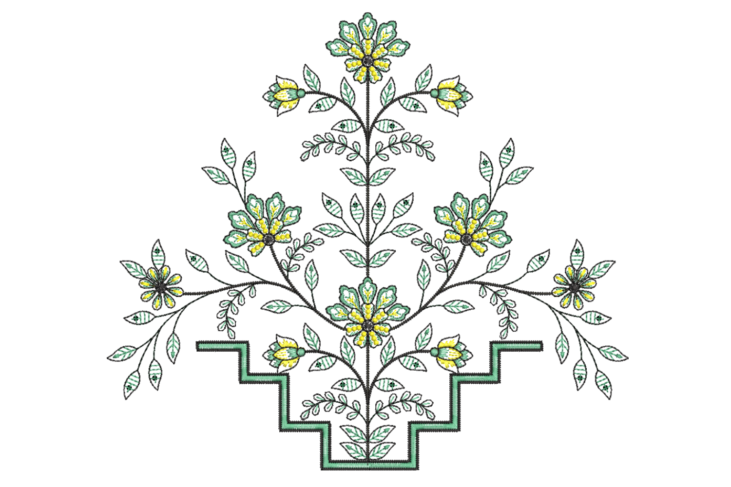 Creative Flowers Embroidery Design · Creative Fabrica