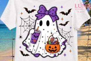 Cute Ghost Girl Halloween PNG Clipart Graphic by LunaDesignHouse ...