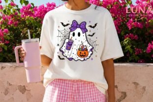 Cute Ghost Girl Halloween PNG Clipart Graphic by LunaDesignHouse ...