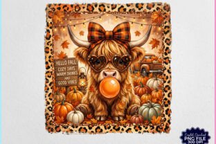 Fall Autumn Highland Cow PNG Graphic by Creative Community · Creative ...