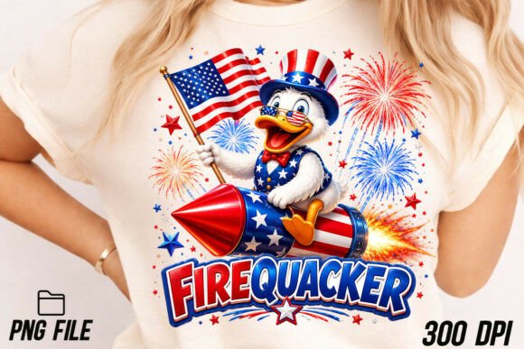 Firequacker Patriotic Duck PNG Graphic by PrintExpert · Creative Fabrica