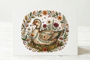 Floral Folk Art Duck Clipart PNG Graphic by ArtbyCrystalJennings ...