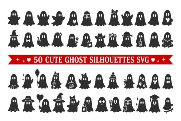 Ghost Silhouettes SVG Bundle Graphic by Digital Love · Creative Fabrica