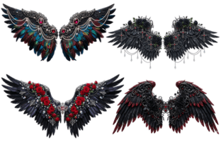 Gothic Angel Wings Clipart Graphic by Phoenixvect · Creative Fabrica