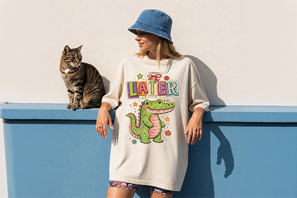 Later Crocodile PNG, Cute Preppy Design Graphic by studio8586 ...
