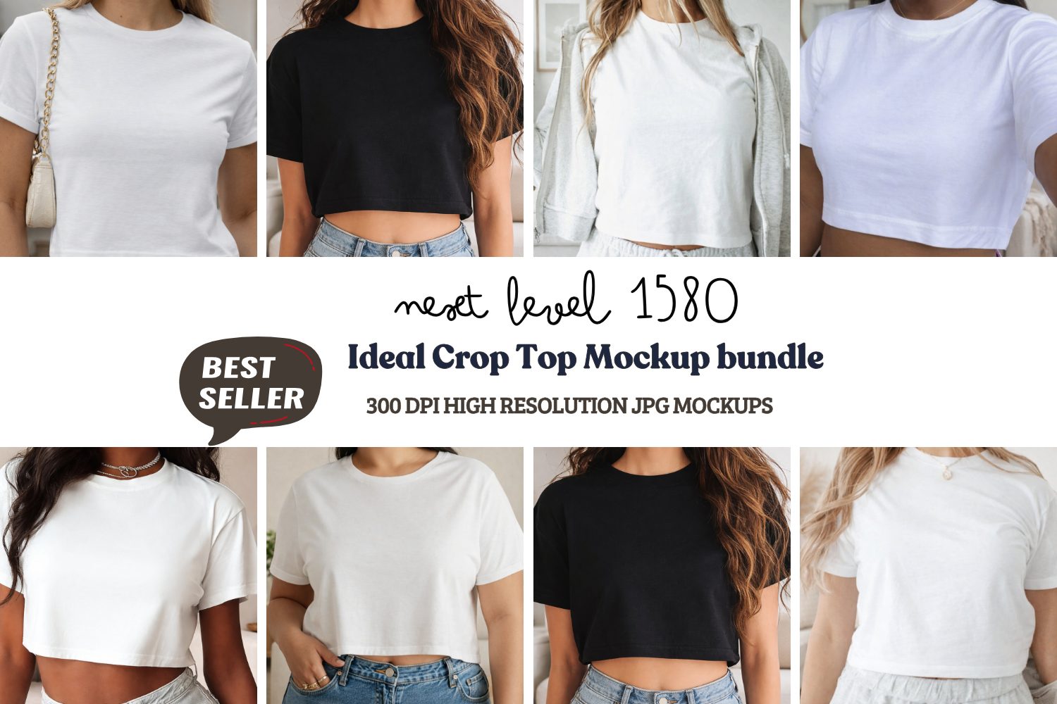 Next Level 1580 Ideal Crop Top Mockups Graphic by Mockup Lofty ...