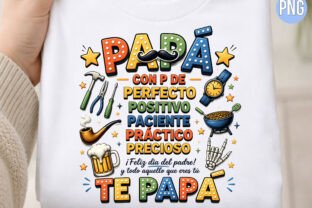 Papa Con P De Perfecto Spanish Dad PNG Graphic by Moo Prints · Creative ...