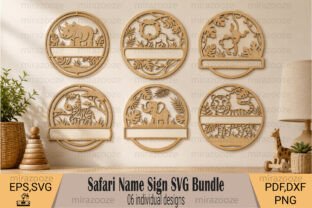 Safari Name Sign SVG Bundle · Creative Fabrica