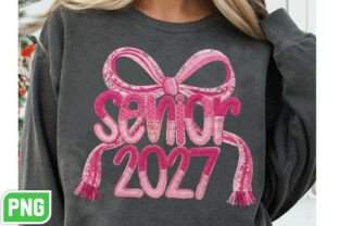 Senior 2027 Preppy Coquette Bow Png Graphic by DesignMint · Creative ...