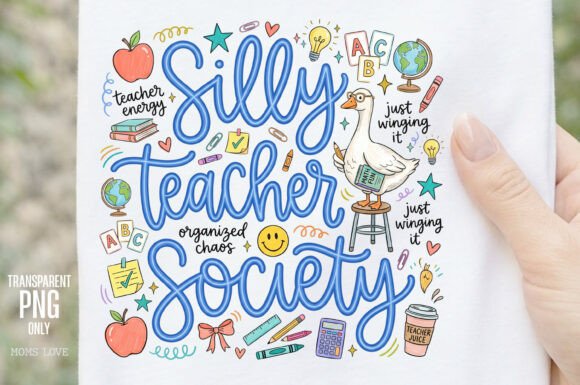 Silly Teacher Society PNG Design Graphic by Moms Love · Creative Fabrica