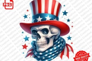 Skull 4th of July Sublimation Clipart Graphic by RedOne Creative ...