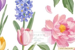 Spring Floral Border Sublimation Pattern Graphic by clipArtem ...