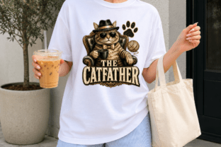The Catfather Funny Cat PNG | Cool Cat L Graphic by Craftcity ...