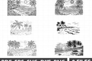 Tropical Beach SVG Graphic by MAHIN PUBLICATIONS · Creative Fabrica
