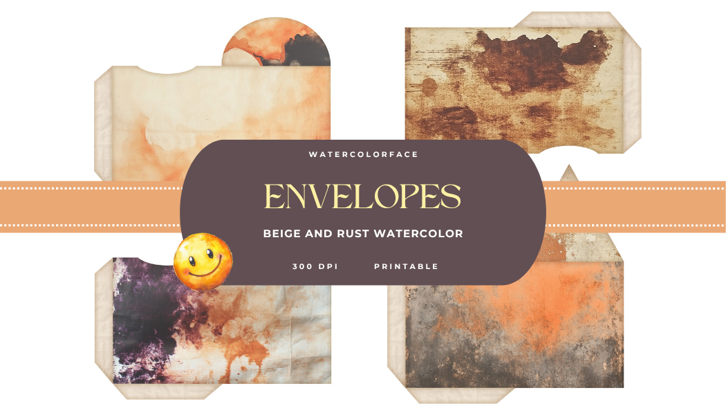 Vintage Grunge Printable Envelopes Graphic by WatercolorFace · Creative ...