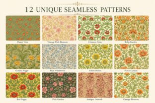 Vintage William Morris Style Floral Graphic by T.D. House · Creative ...