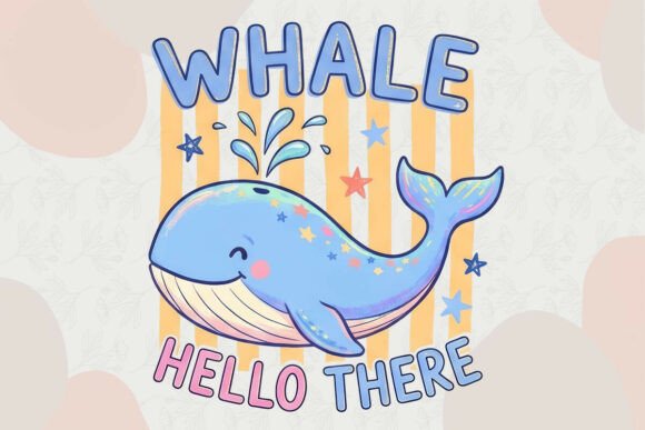 Whale Hello There PNG Graphic by LL Design · Creative Fabrica