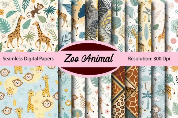 Hen and Rooster Farm Digital Paper Graphic by Colourful · Creative Fabrica