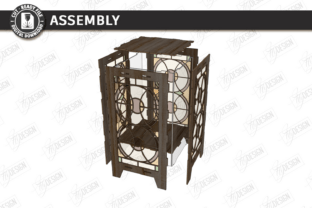 3D Stained Glass Floor Lamp Laser Cut · Creative Fabrica