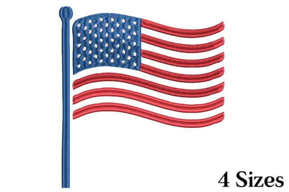 American Flag Embroidery Design · Creative Fabrica