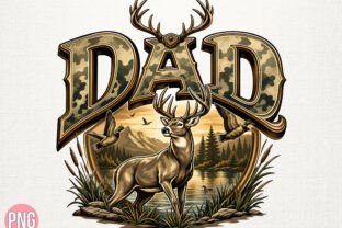 Camo Dad Deer Duck Hunting PNG T-shirt Graphic by Aria Creates ...