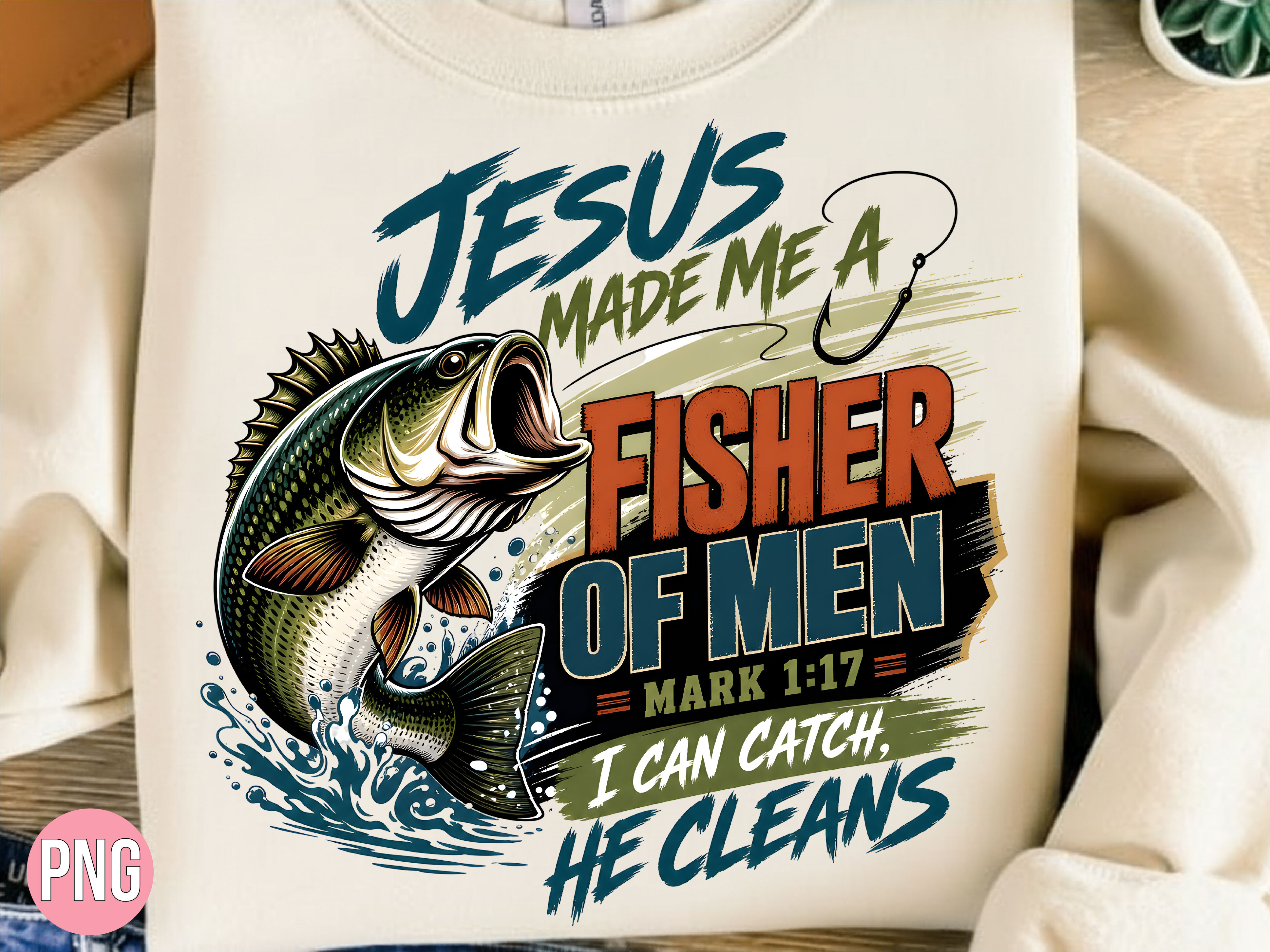 Christian Fisher of Men Bass Fishing PNG Graphic by Aria Creates ...