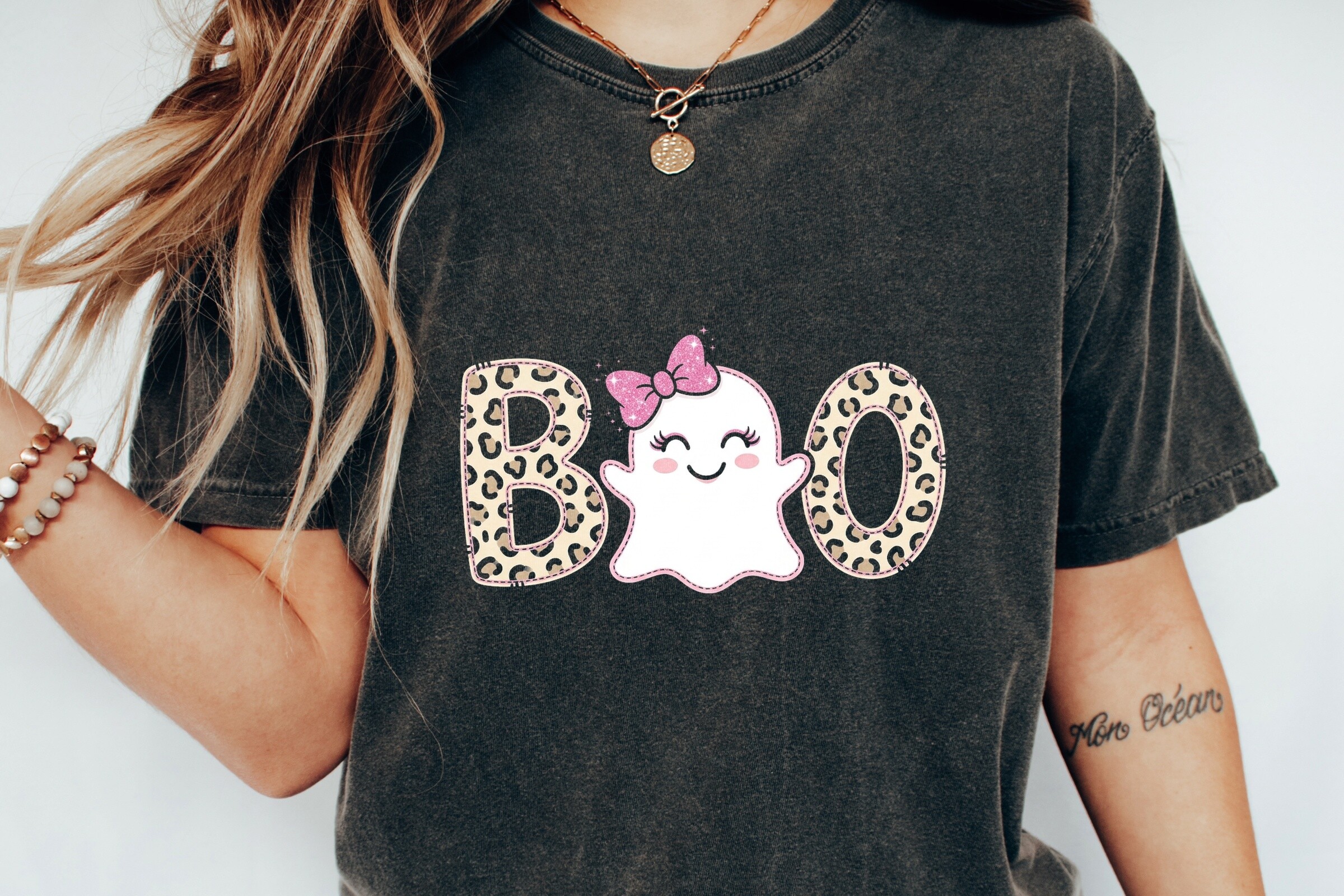 Cute Boo Ghost Leopard Print Halloween Graphic by gregoraciiart ...