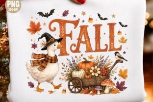 Cute Fall Goose PNG, Autumn Pumpkin Png Graphic by Craft Palette ...