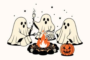 Cute Ghost Enjoing Halloween SVG Design. Graphic by rubelcldesign ...