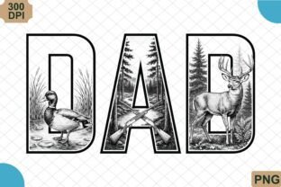 Dad Hunting Deer Duck Forest Graphic PNG Graphic by Design store ...