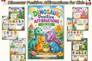 Dinosaur Positive Affirmations for Kids Graphic by Nora as · Creative ...