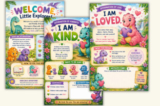 Dinosaur Positive Affirmations for Kids Graphic by Nora as · Creative ...