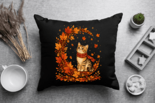 Fall Cat Leaves PNG Graphic by Design Hub · Creative Fabrica