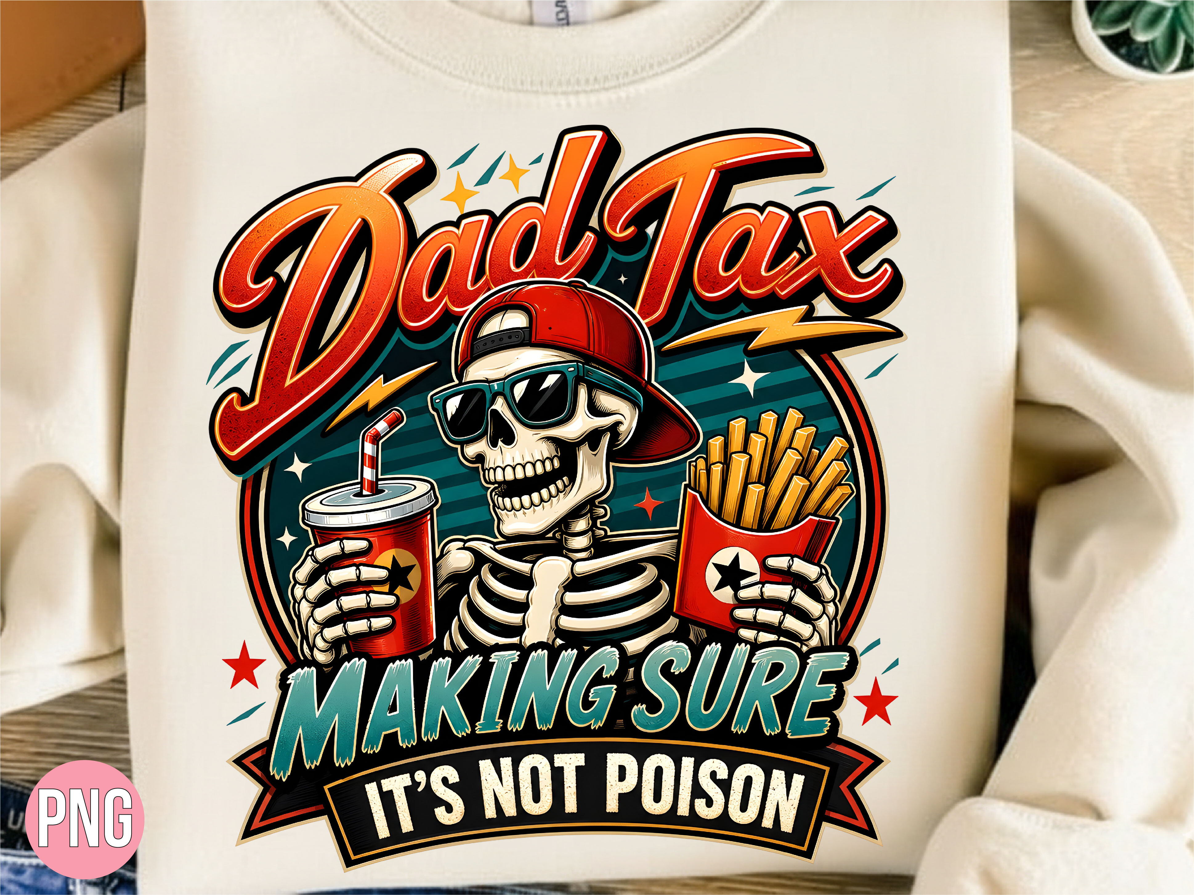 Funny Dad Tax Skeleton Food Father PNG Graphic by Mimi's Store ...