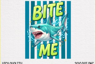 Funny Summer Bite Me Shark PNG Graphic by ns_yeasmin · Creative Fabrica