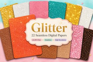 Glitter Digital Paper Bundle Set Graphic by T.D. House · Creative Fabrica