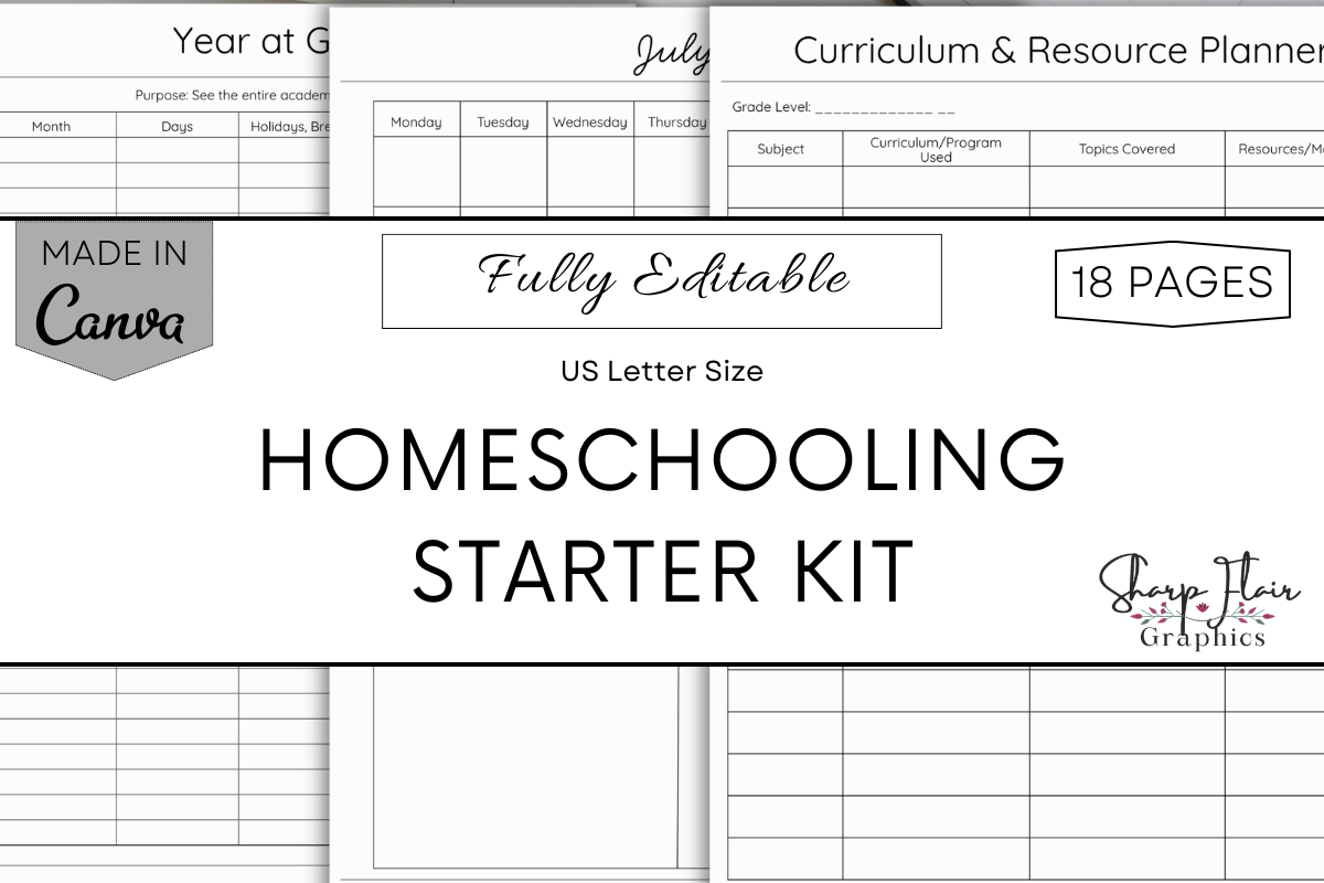 Homeschooling Starter Kit | Canva Graphic by Sharp Flair Graphics ...