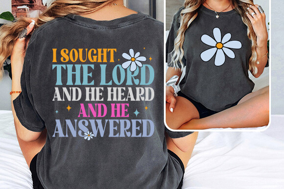 I Sought the Lord PNG, Religious Quote Graphic by Creative_Artist ...
